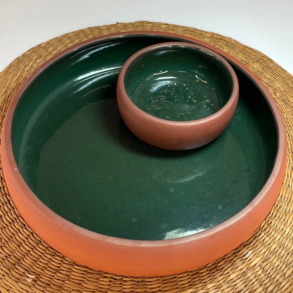 Vintage | Dining | Vintage Bortner Terra Cotta Green Glaze Interior ...